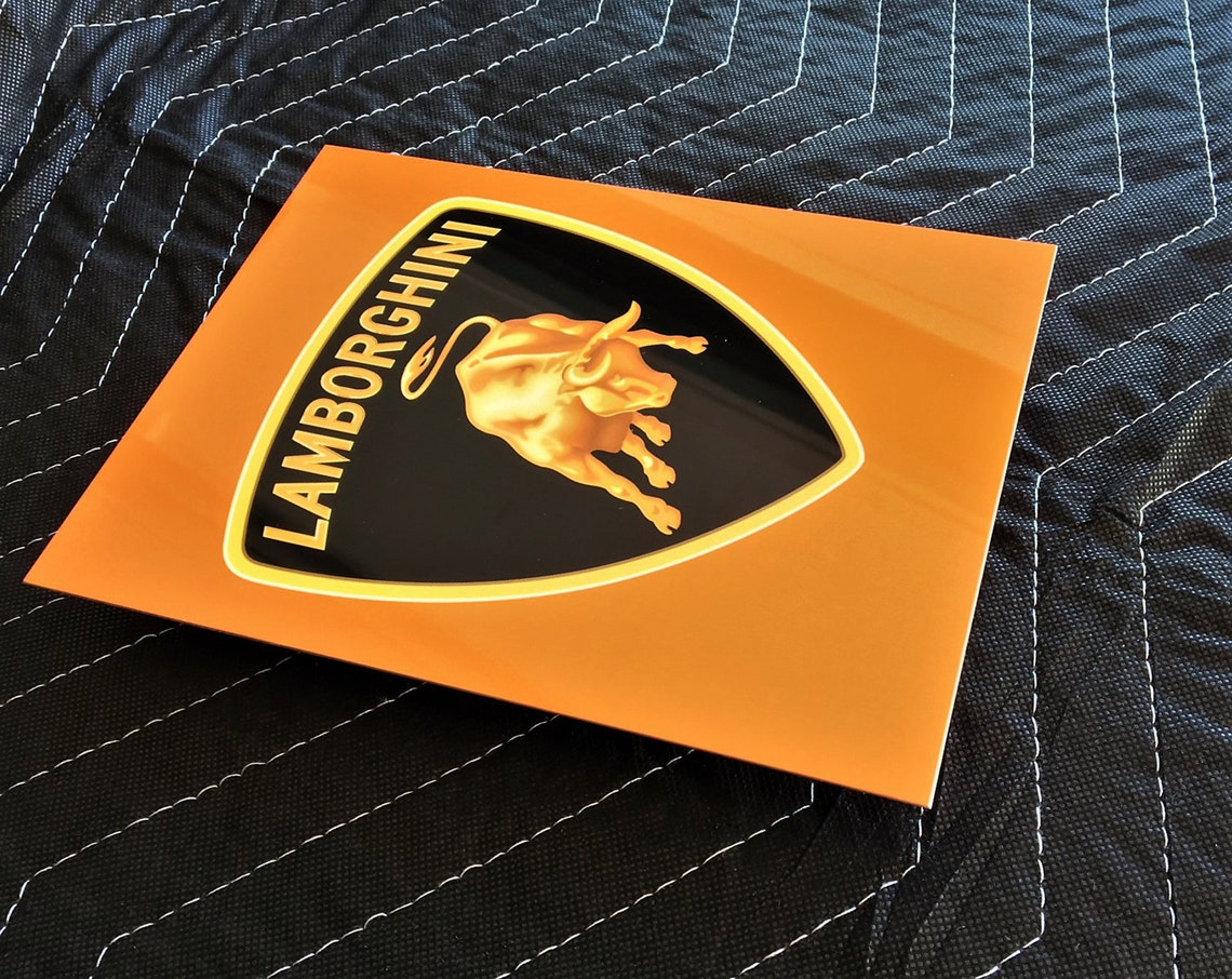 Lamborghini Badge Emblem Metal Sign | Etsy