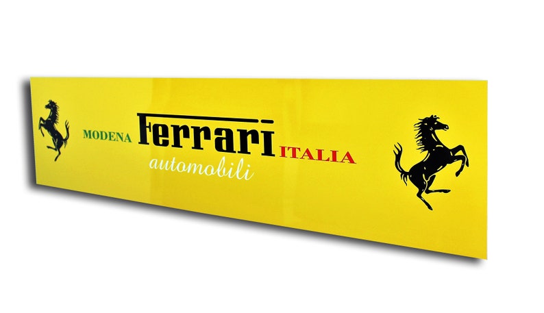 Ferrari Modena Italia Metal Sign, Banner Style - Etsy
