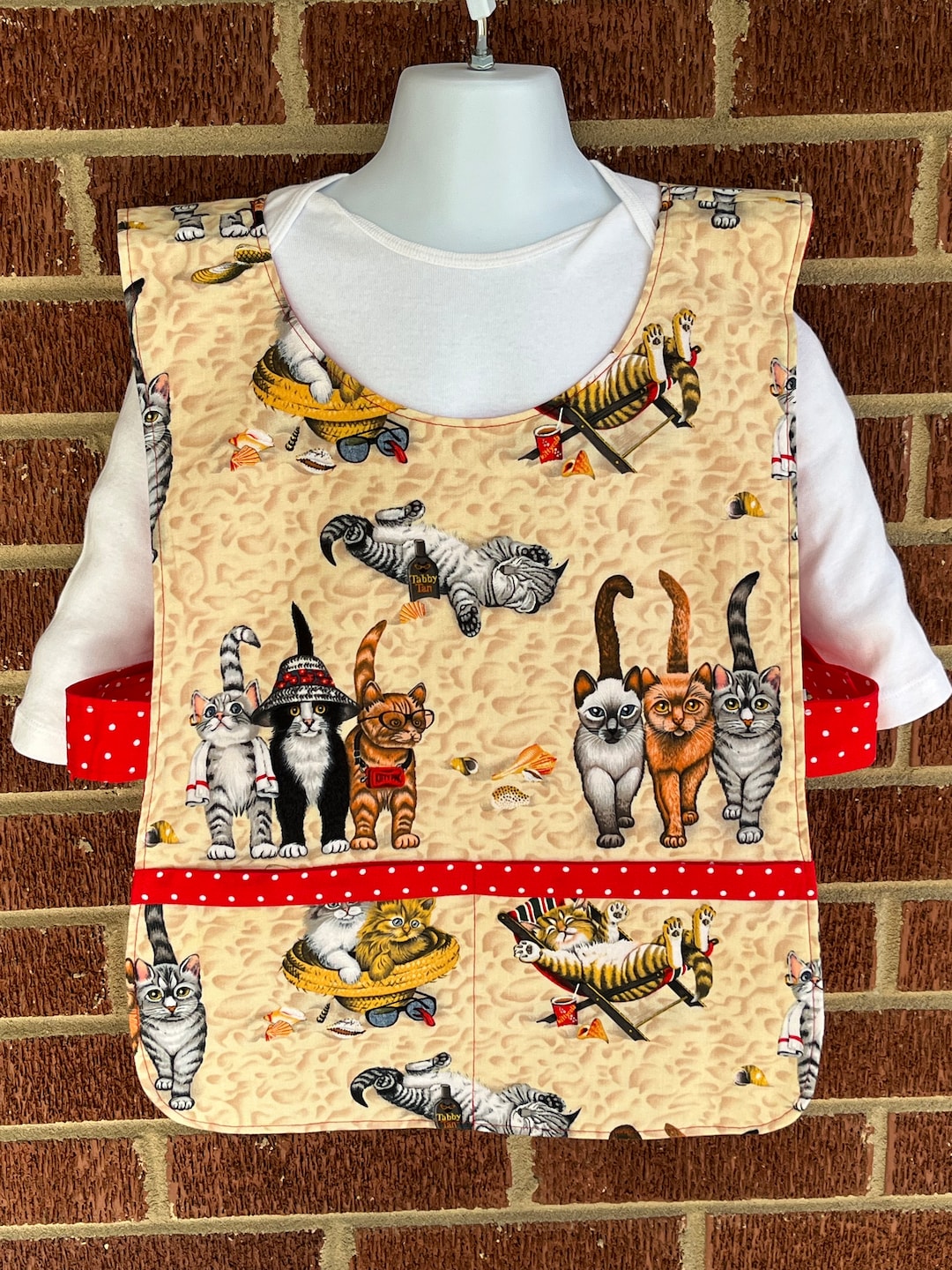 Apron Childrens Montessori Style, Slipover NO TIE Adjustable Smock ...