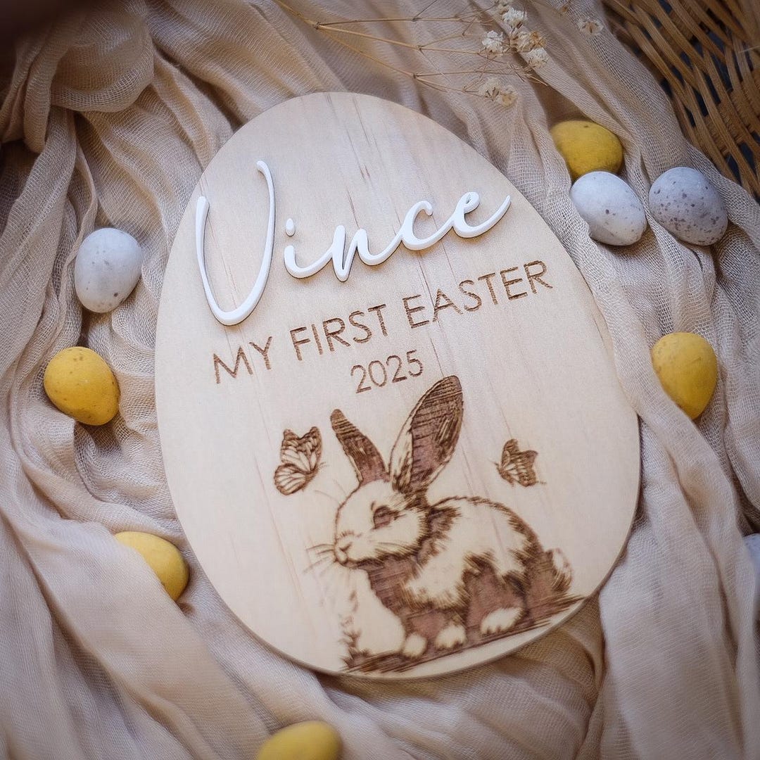 Personalised My First Easter Plaque 2025 - Etsy Australia