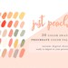 Just Peachy | Procreate Color Palette Swatches - Etsy