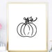 Pumpkin Print Pumpkin Fall Printable Autumn Decor Autumn - Etsy
