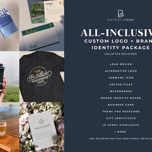 ALL-INCLUSIVE Logo Brand Identity Package, Custom Logo Design, Mood ...