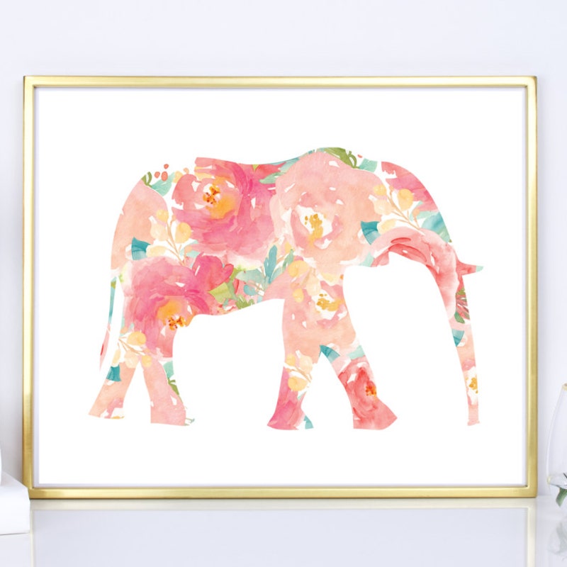Elephant Art Print - Etsy