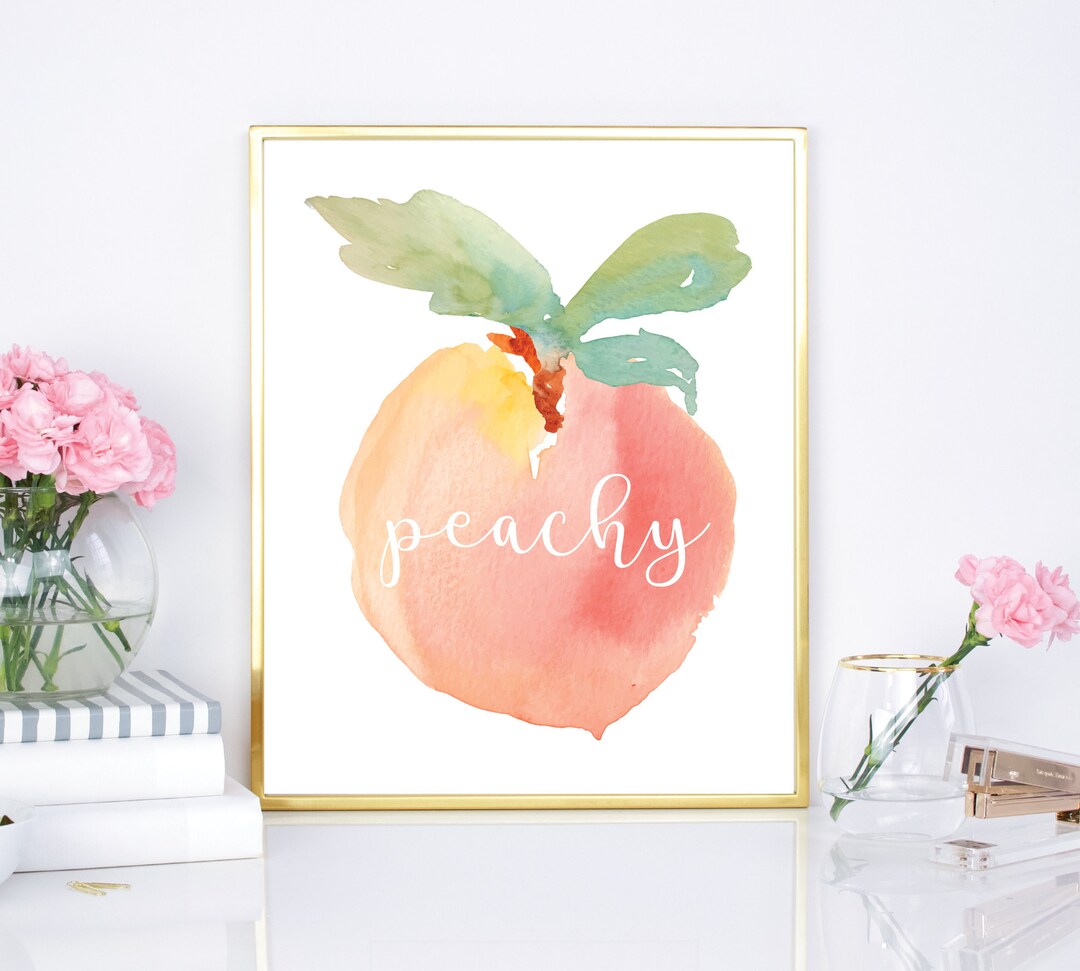 Peachy Printable - Watercolor Peach Print - Sweet as a Peach - 8x10 ...