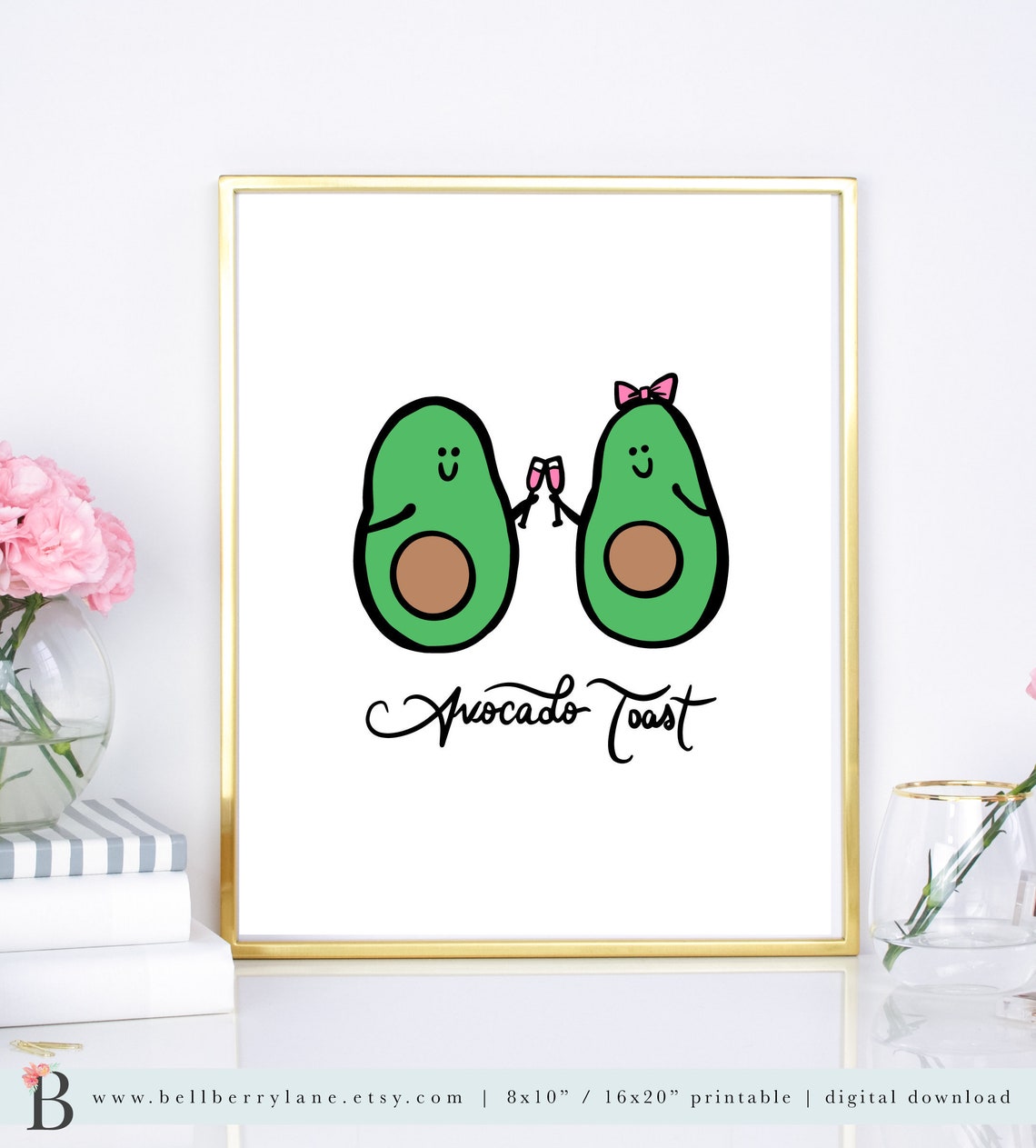 Avocado Toast Funny Print Cute Avocado Printable Best - Etsy