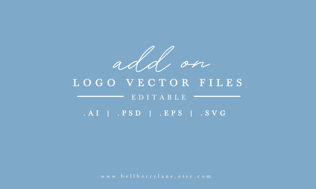 ADD ON - Logo Vector Files + Full Rights Release - .ai .svg .eps - Etsy