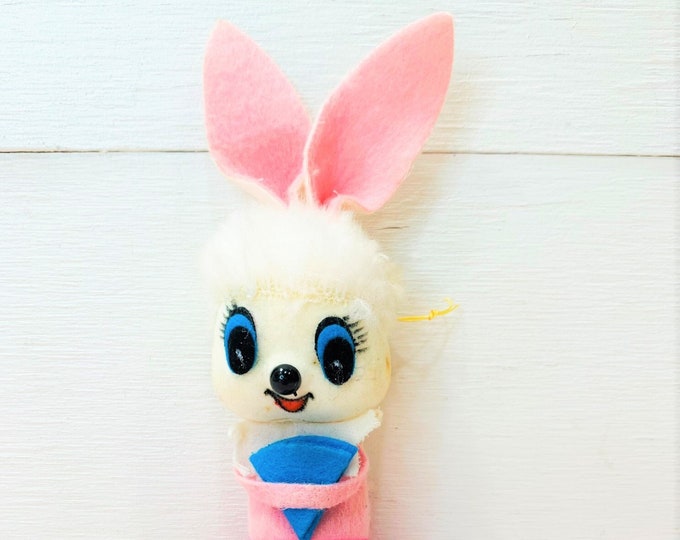 Vintage Japan Easter Bunny Pixie Figurine Ornament / Girl Bunny Pixie ...