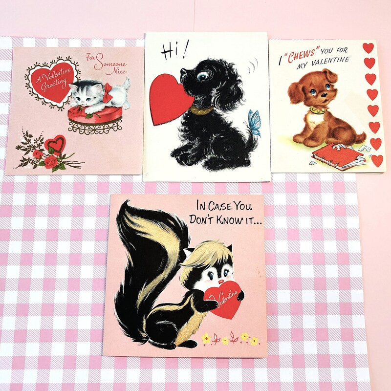 Skunk Valentine Card - Etsy
