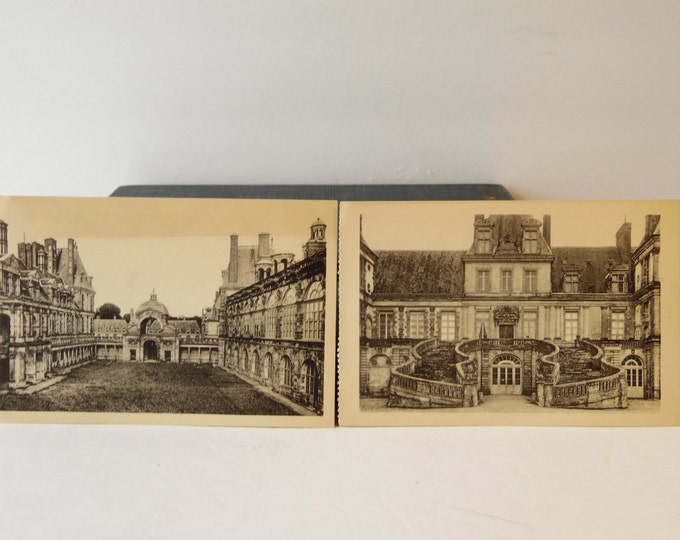 Vintage French Postcards Chateau De Fontainebleau Palace, Horseshoe ...