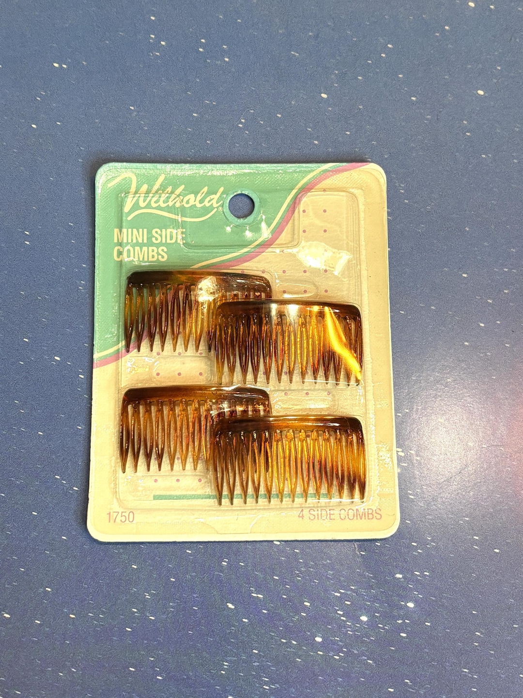 Vintage Wilhold Mini Side Hair Combs NOS Unopened Package Tortoise ...