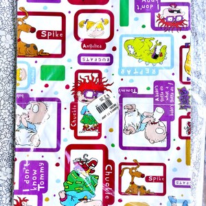 Vintage NOS Nickelodeon Rugrats Gift Wrap Paper - 1 Sheet 8.33 Sq. Ft ...
