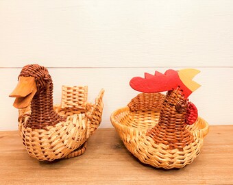 Rooster Egg Basket - Etsy
