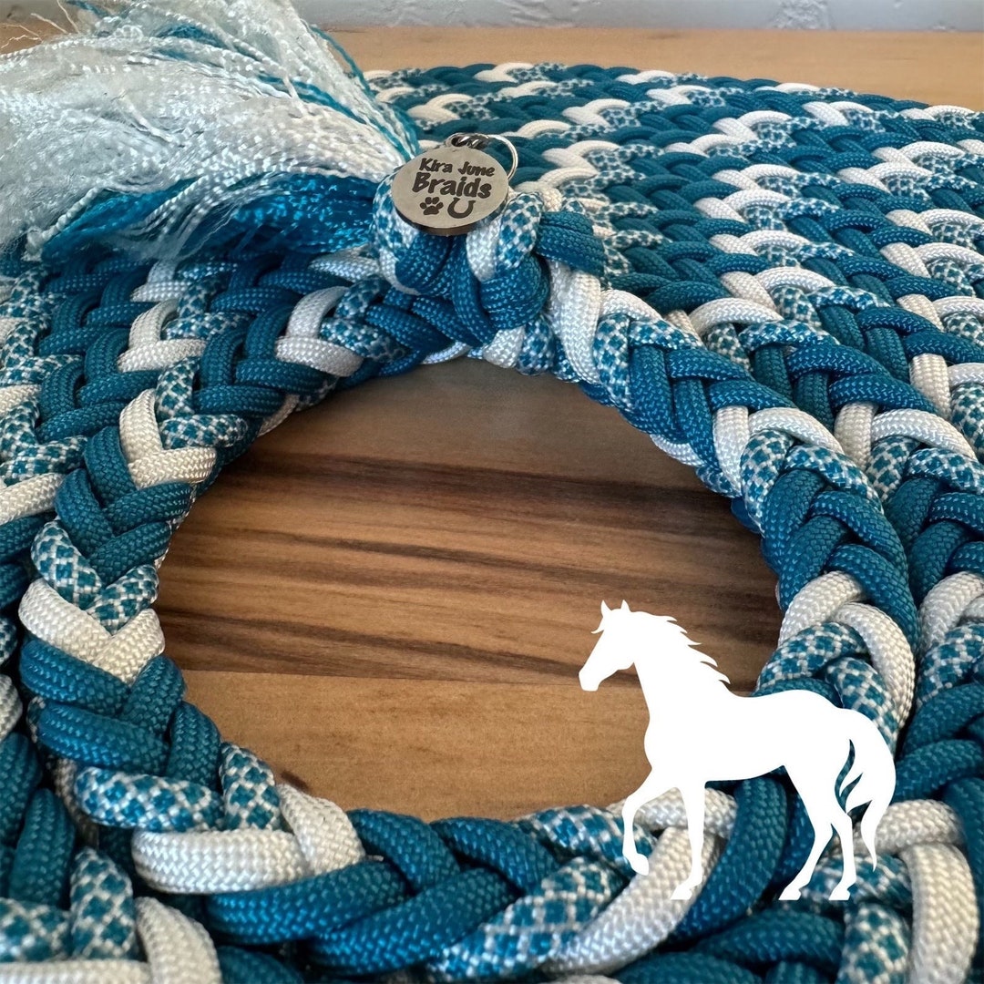 Caribbean Blue Mecate Reins, Paracord Reins, Horse Lead Rope, Gift for ...