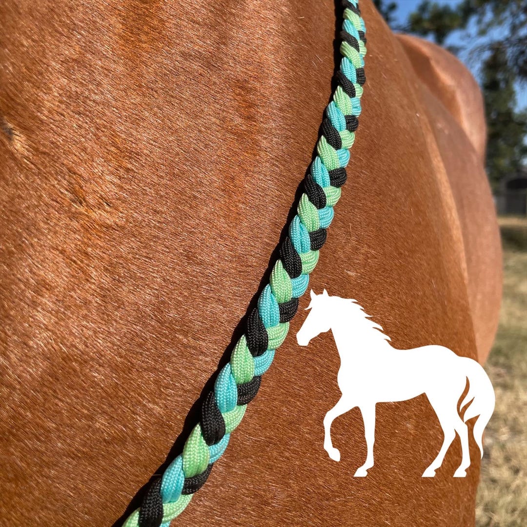 Green Paracord Liberty Neck Rope for Horses, Green Horse Tack, Gift for ...