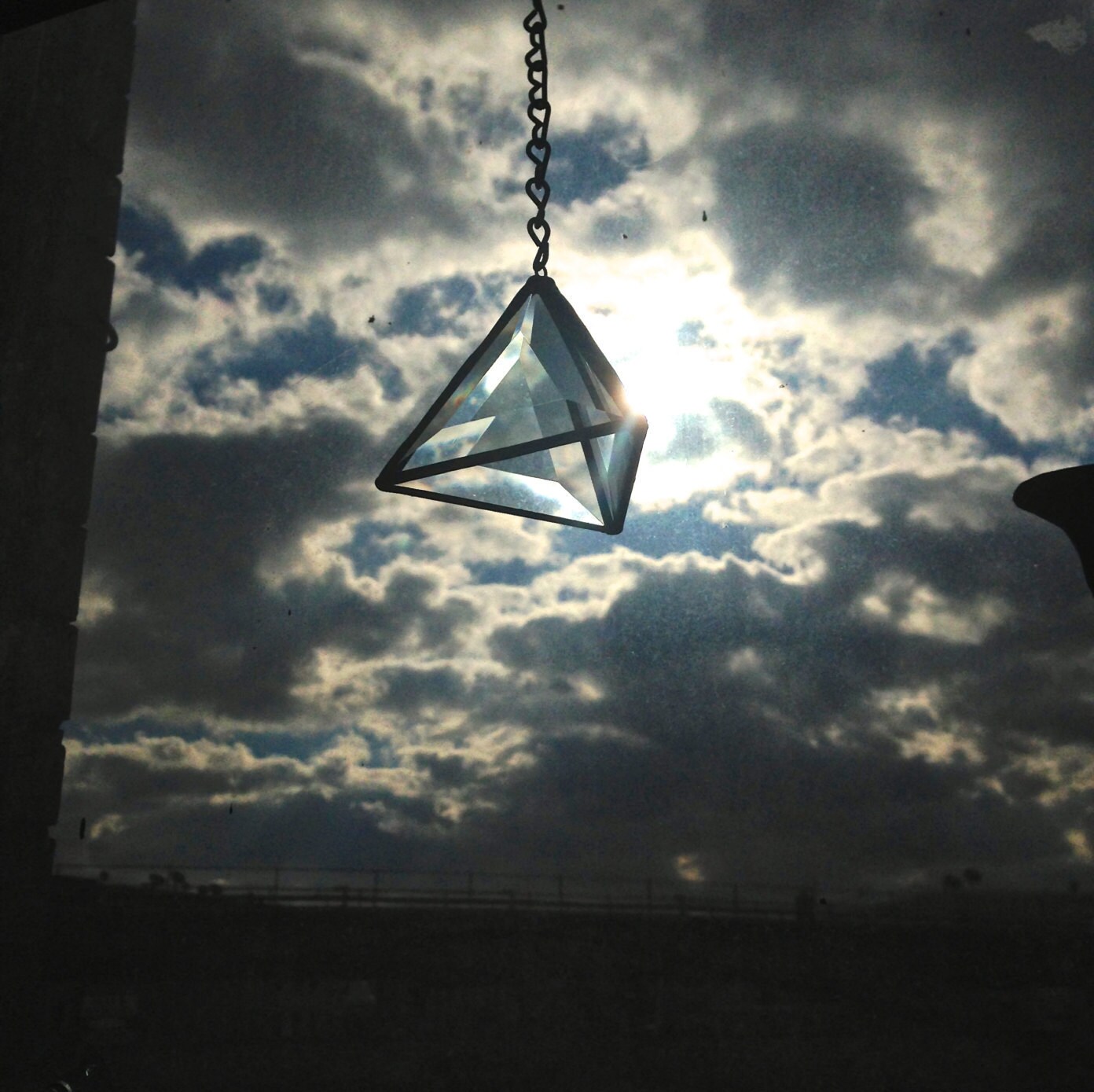 Prism Pyramid Beveled Glass Rainbow | Etsy