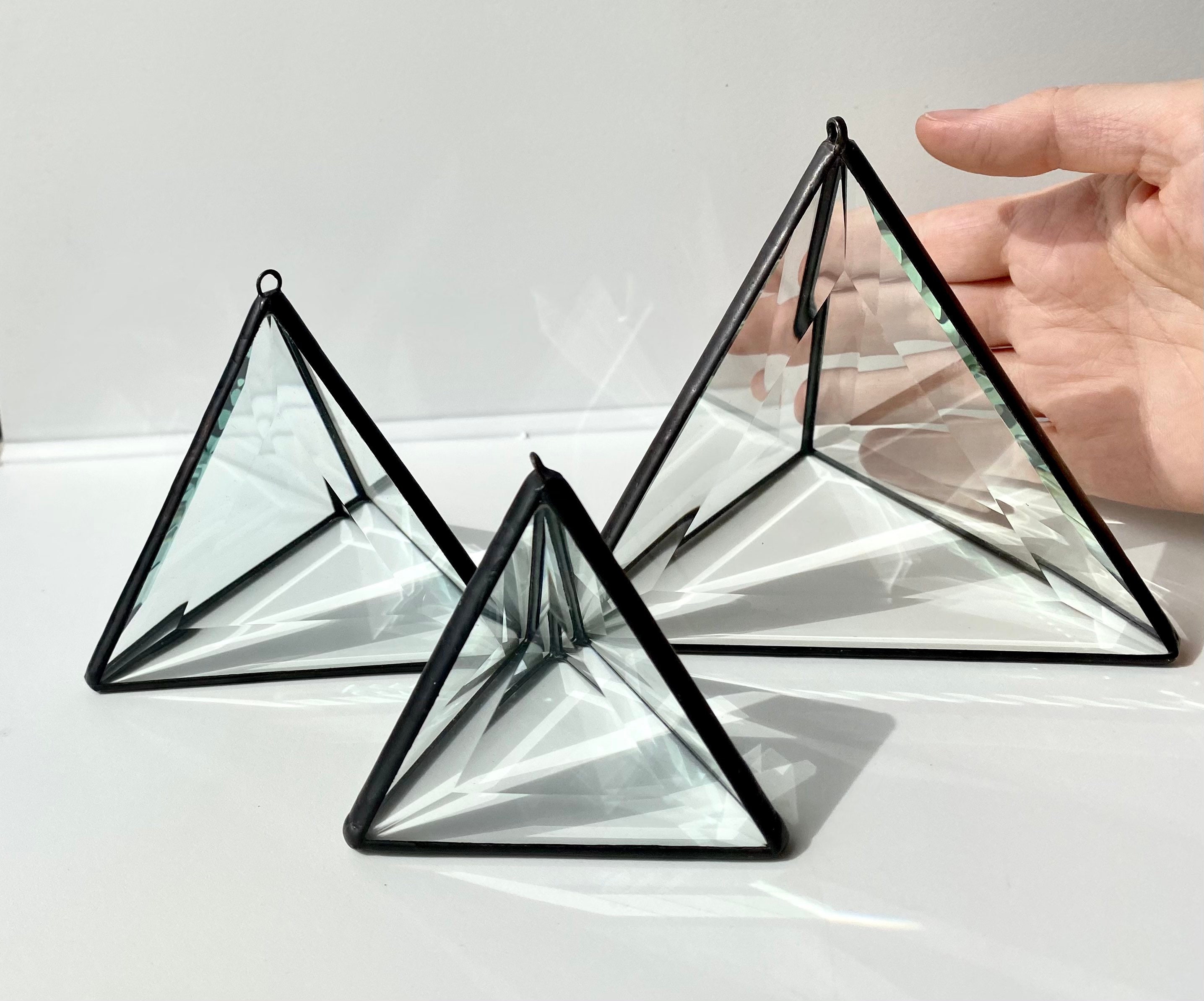 Prism Pyramid Beveled Glass Rainbow | Etsy