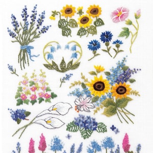 New Embroidery Flower Collection Japanese Pattern Project PDF - Etsy