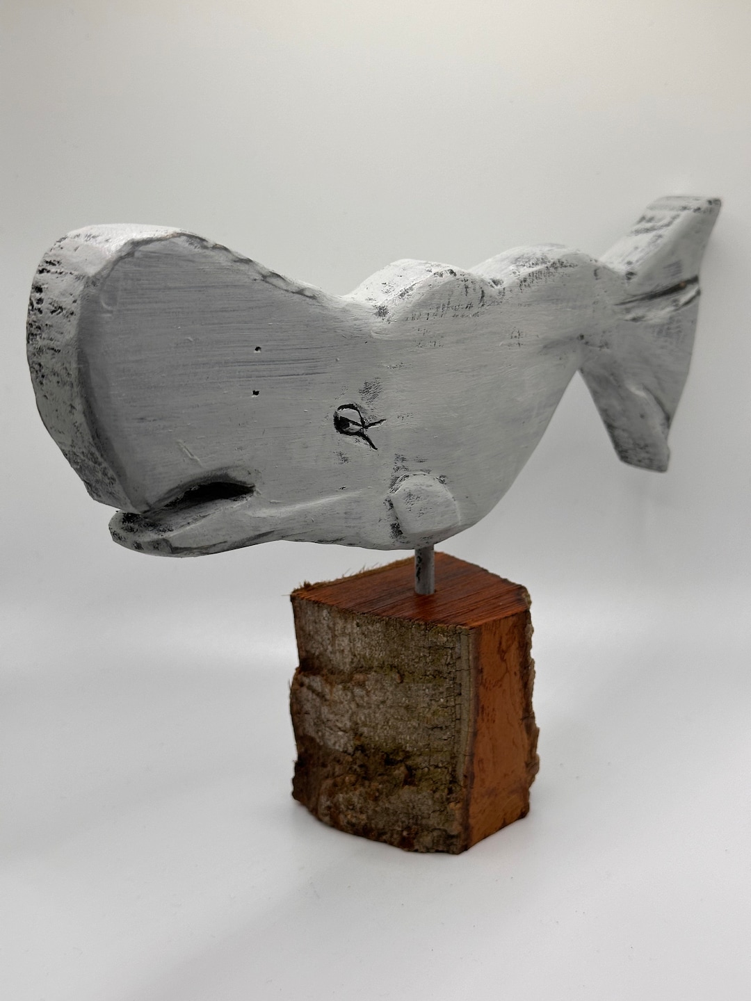 Sperm Whale Wood Carving, Whale Wood Carving, Natucket Style Whale Wood ...
