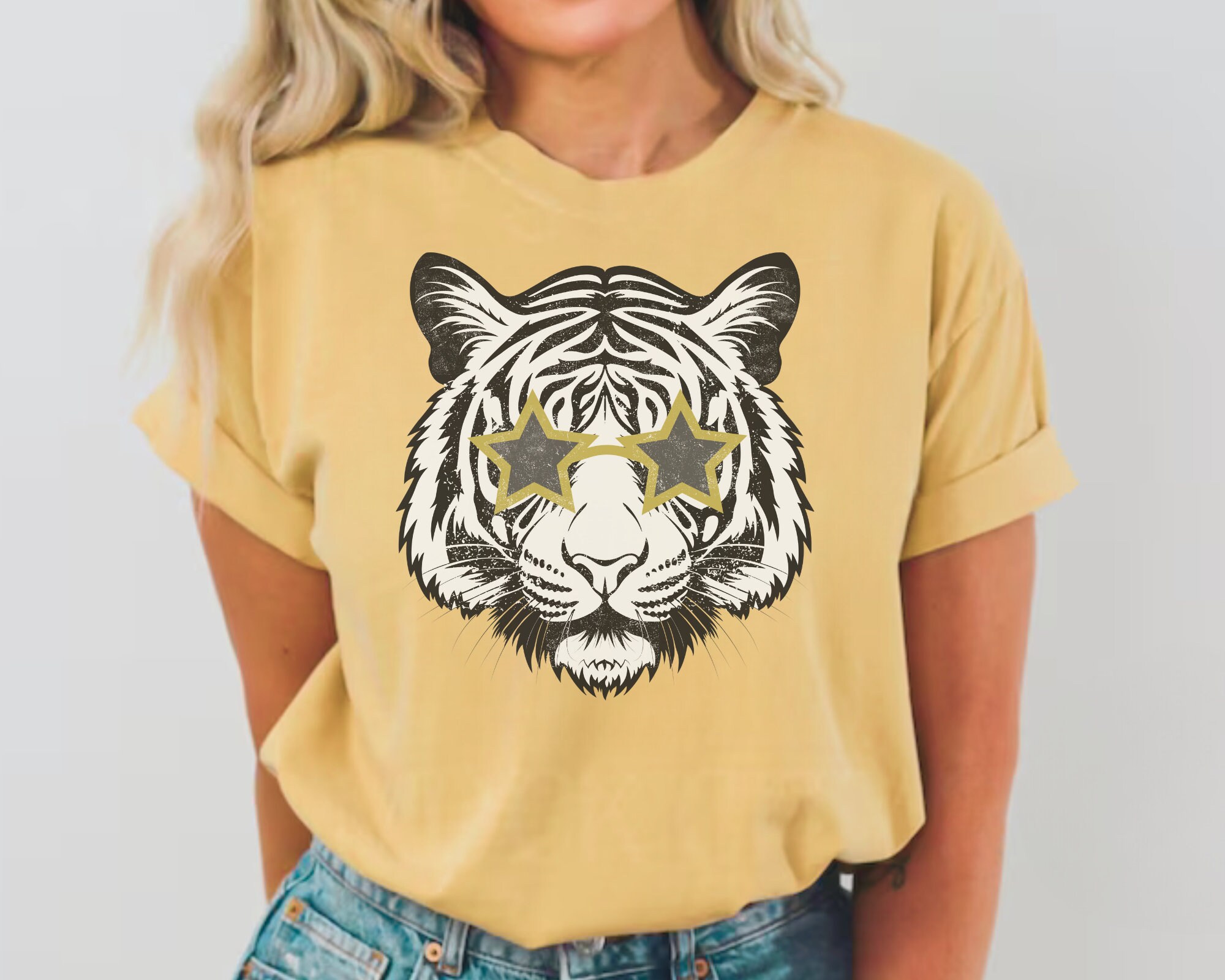 Retro Black and Gold Tigers Fans T-shirt, Tigers Vintage Shirt ...