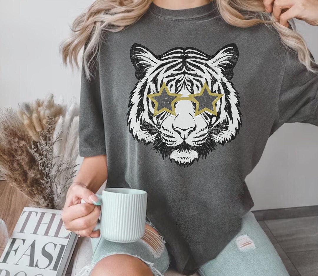 Retro Black and Gold Tigers Fans T-shirt, Tigers Vintage Shirt ...