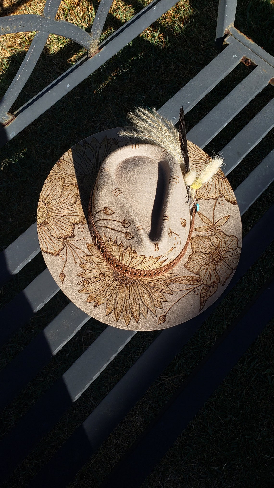Custom Hand-burned Wool Hat - Etsy