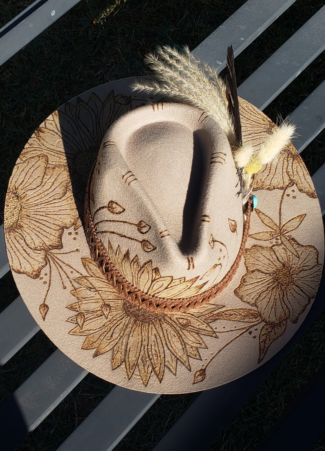 Custom Hand-burned Wool Hat - Etsy