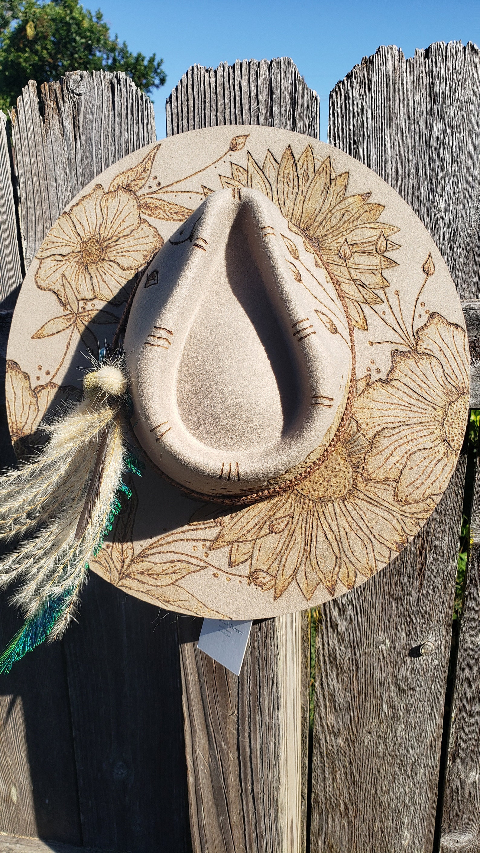 Custom Hand-burned Wool Hat - Etsy