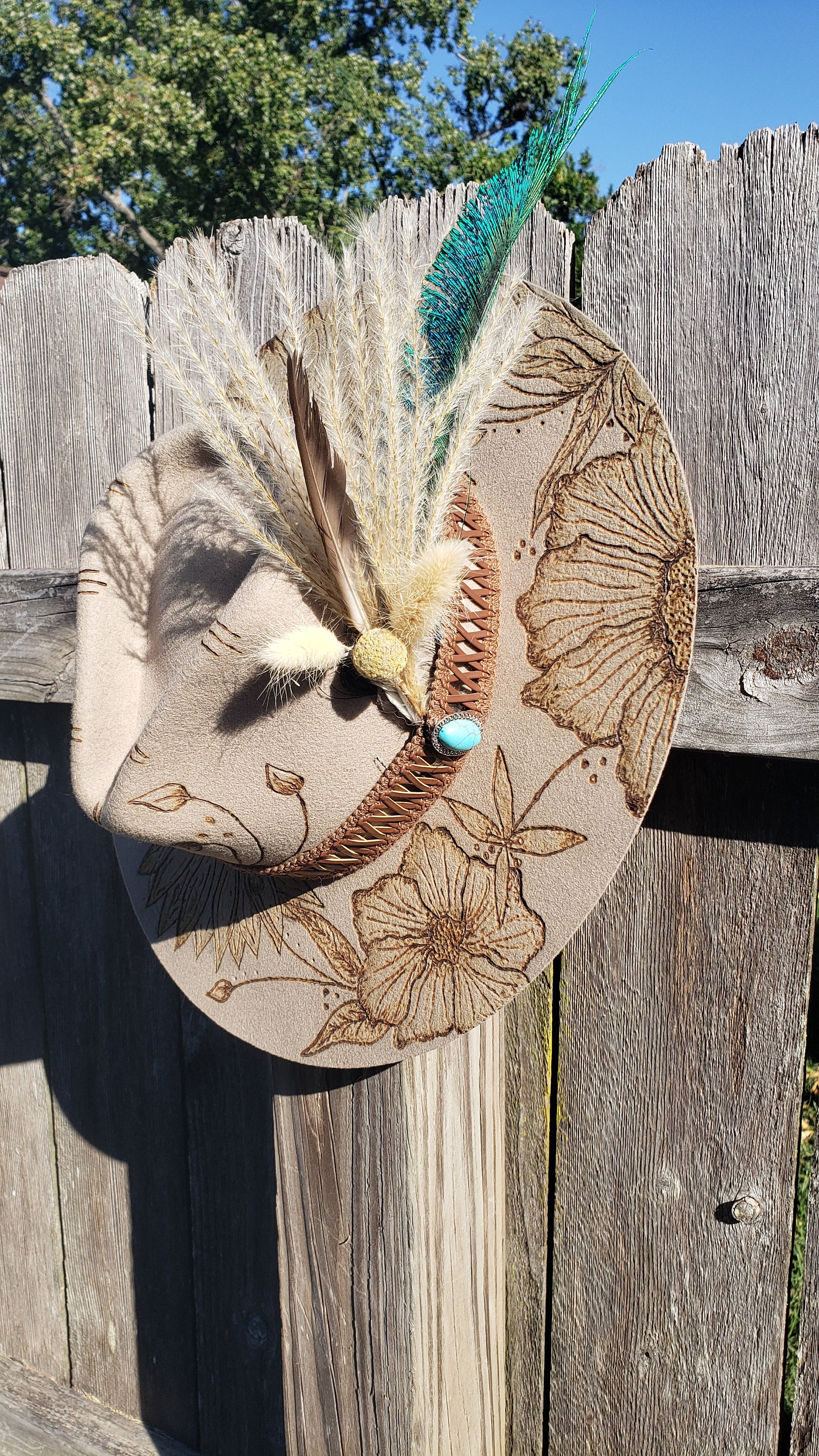 Custom Hand-burned Wool Hat - Etsy