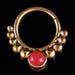 India Septum Ring With Red Stone Dotted Design for Pierced - Etsy