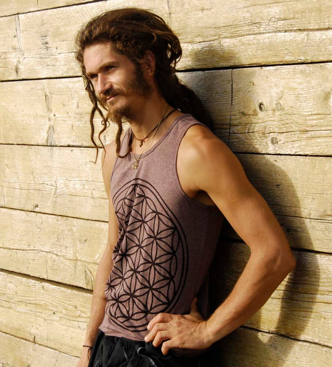 Sacred Geometry Top for Men Printed Flower of Life Mandala | Etsy