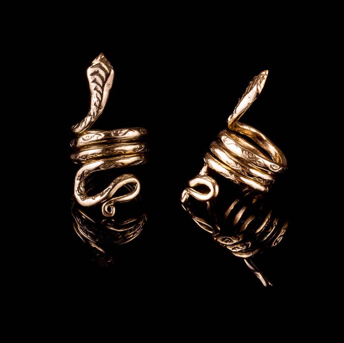 Snake Dread Bead Brass Spiral Dread Ring Dreadlock Jewelry - Etsy