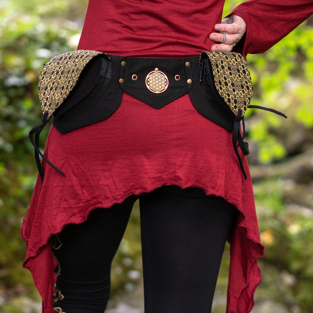 Hexagon Bee Print Utility Belt: Steampunk Festival Hip Pouch - Etsy
