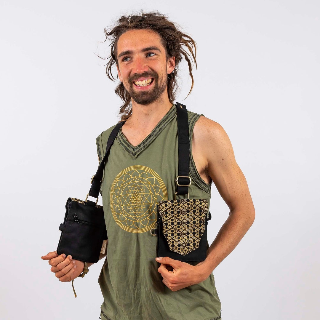 Burner Style Shoulder Holster, Festival Vest Pocket Bag, Steampunk ...