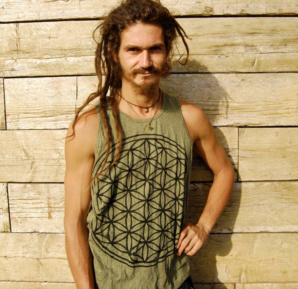 Sacred Geometry Top for Men Printed Flower of Life Mandala | Etsy