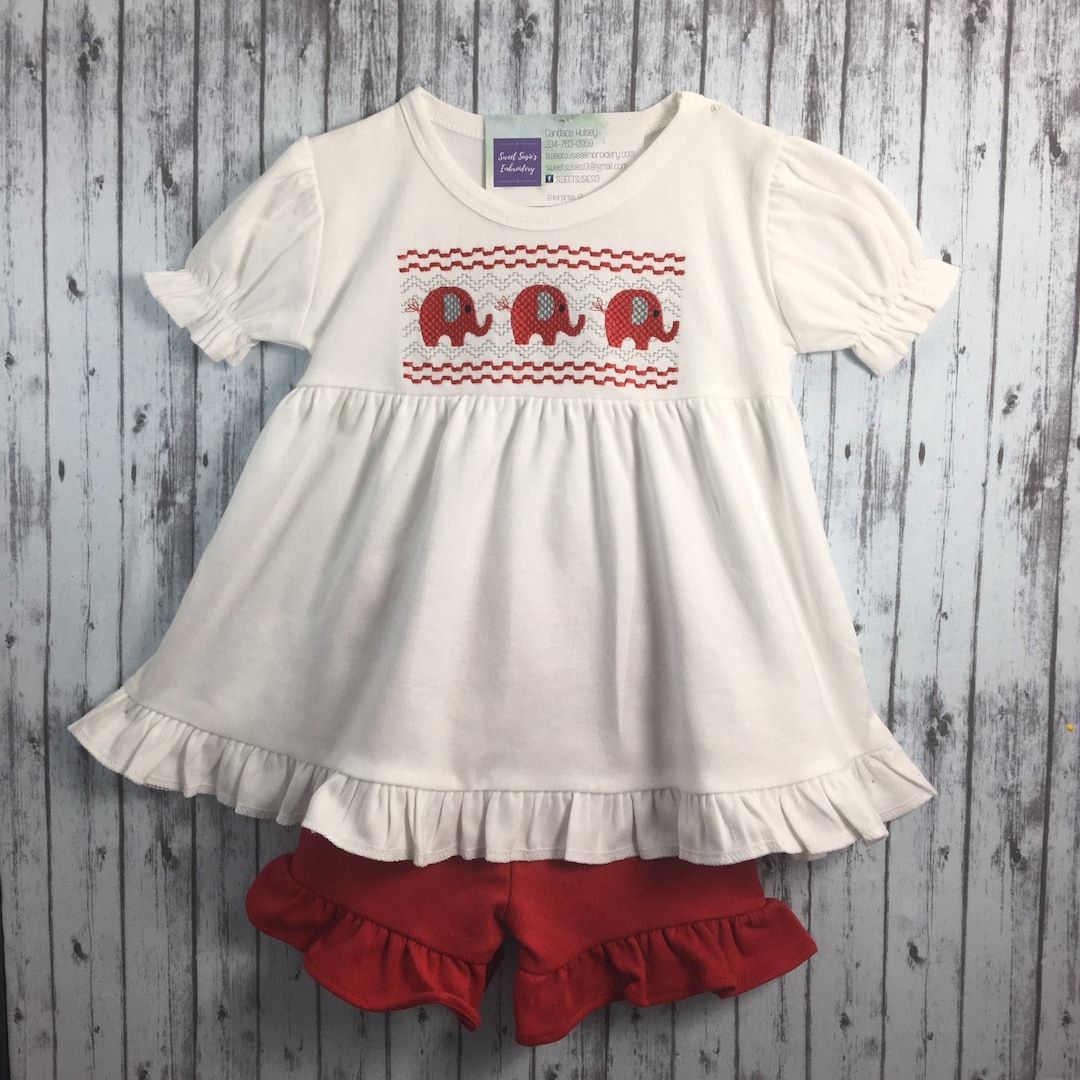 Alabama Team Spirit Girls Tunic Empire Top With Ruffle at Bottom - Etsy