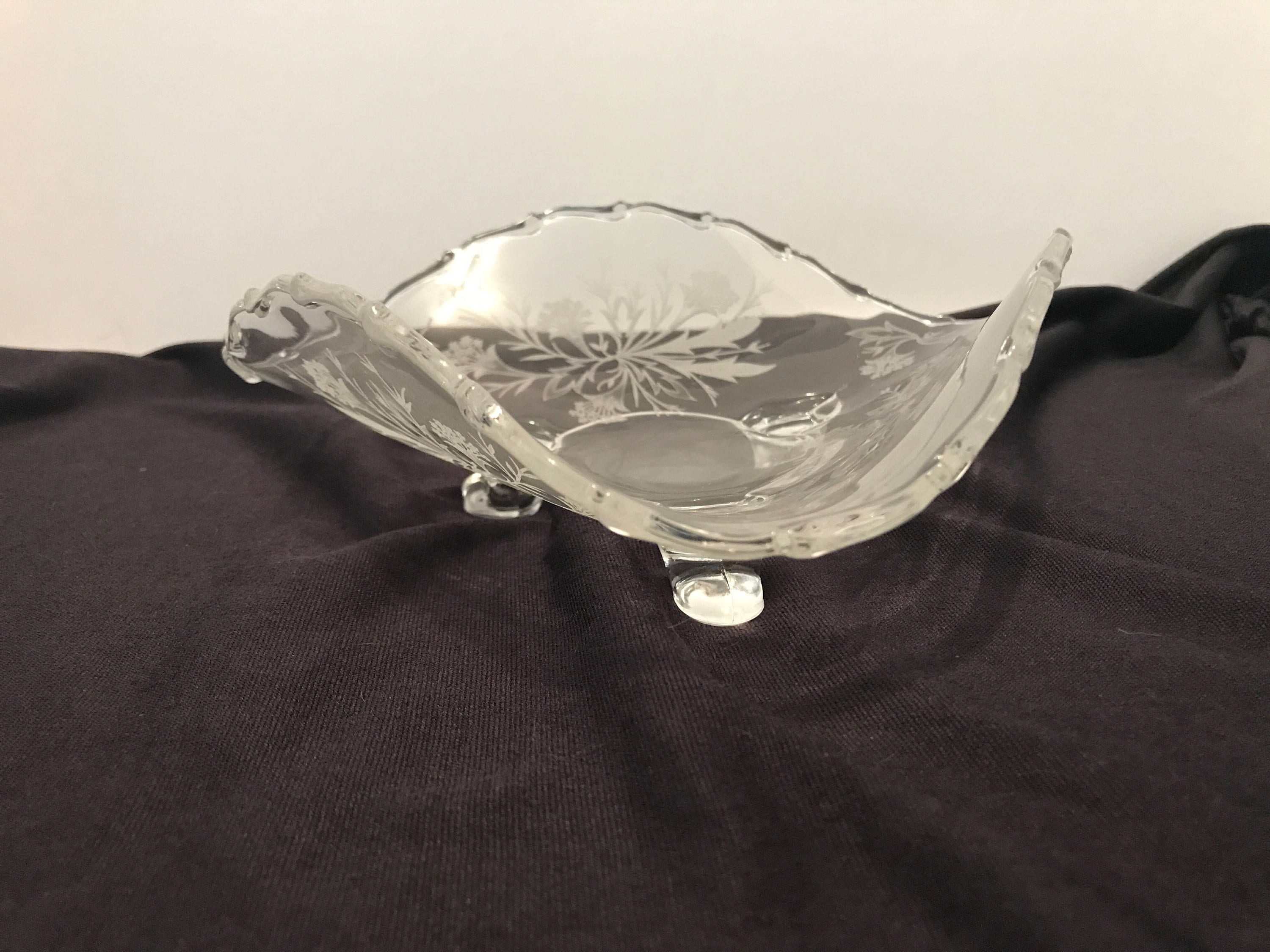 Vintage Fostoria Etched Century Crystal Bowl "heather" Pattern - Etsy