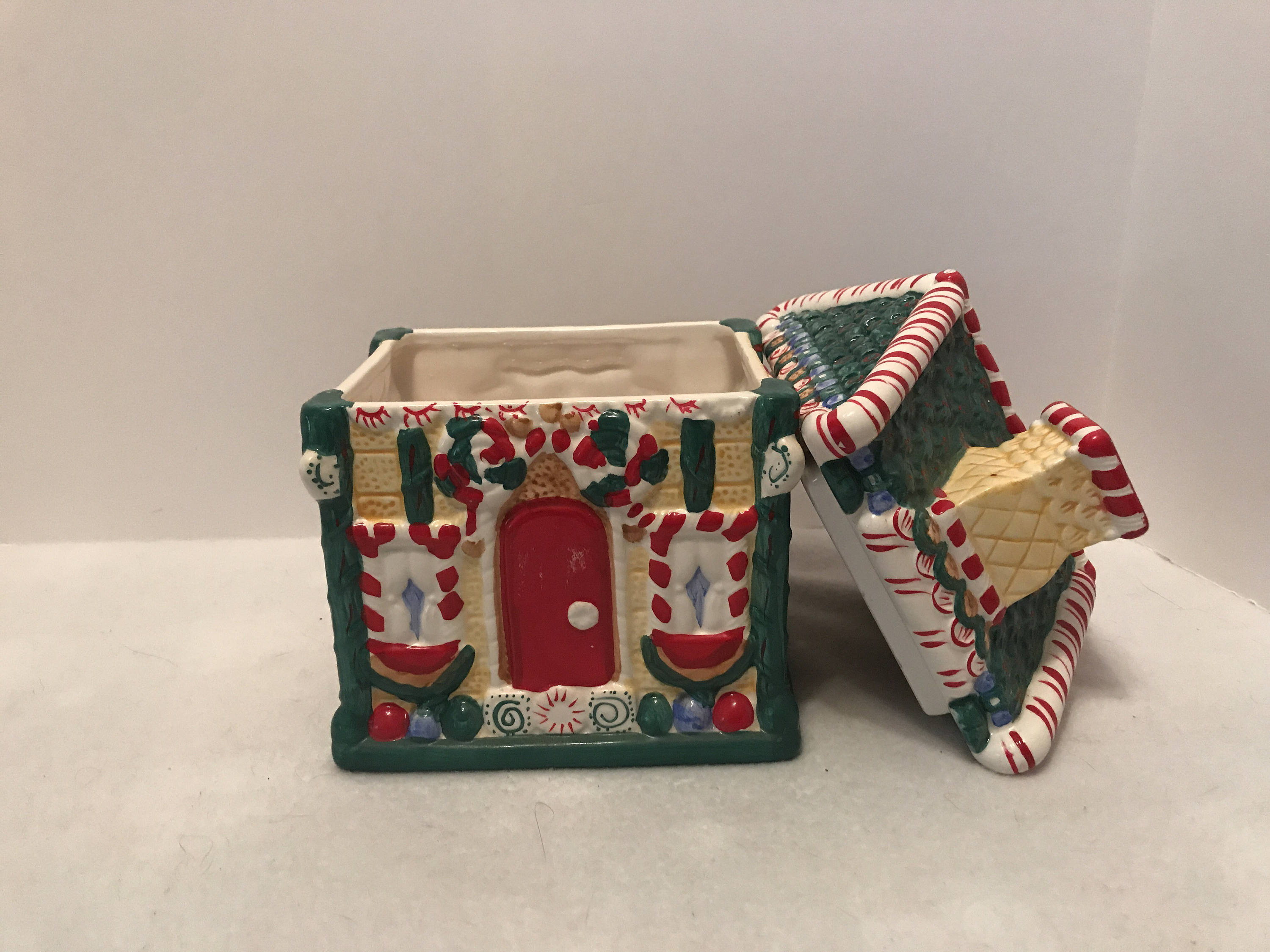 Christmas Peppermint Candy House Cookie Jar - Etsy