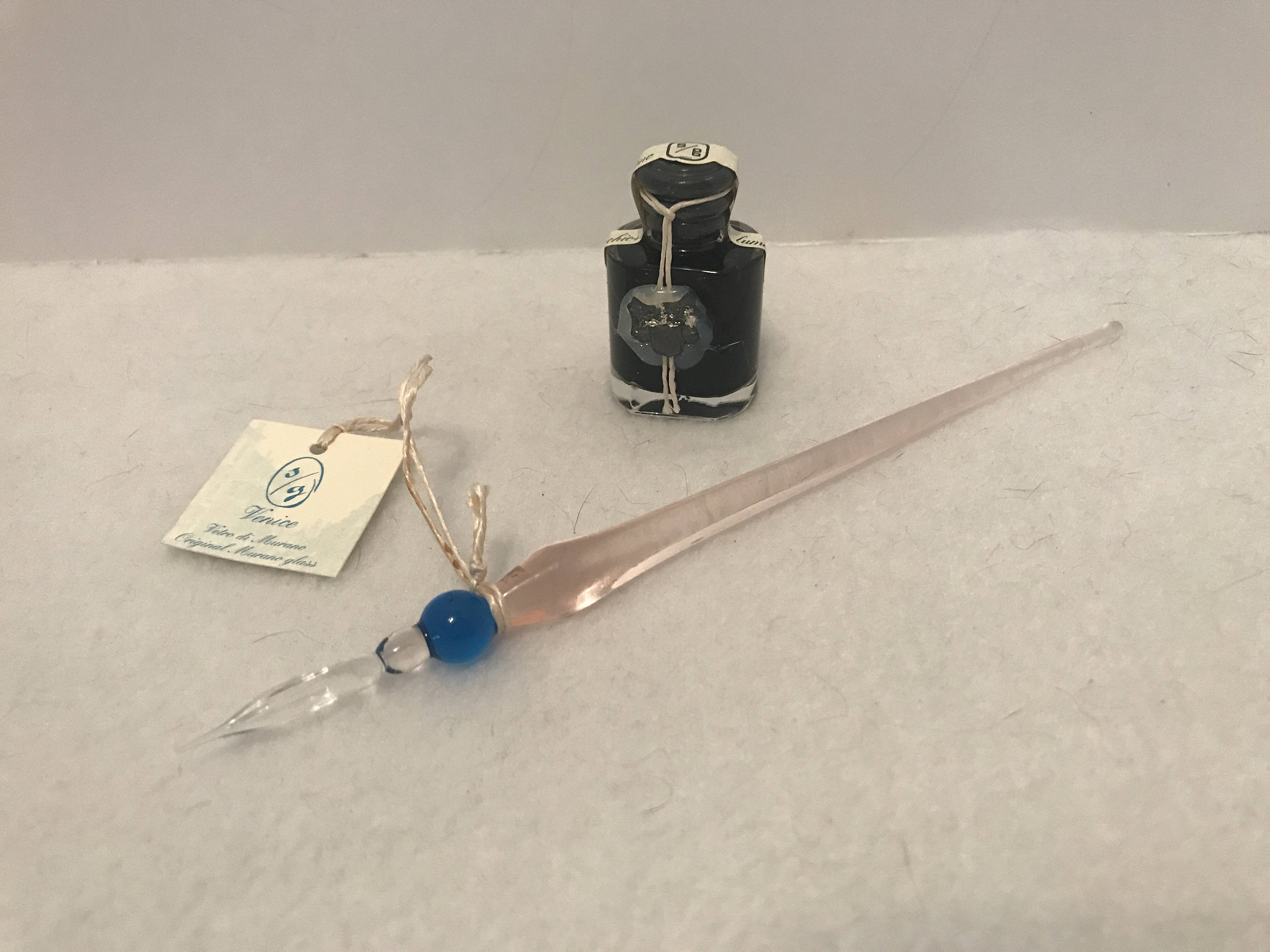Murano Glass Pen and Ink Set - Etsy