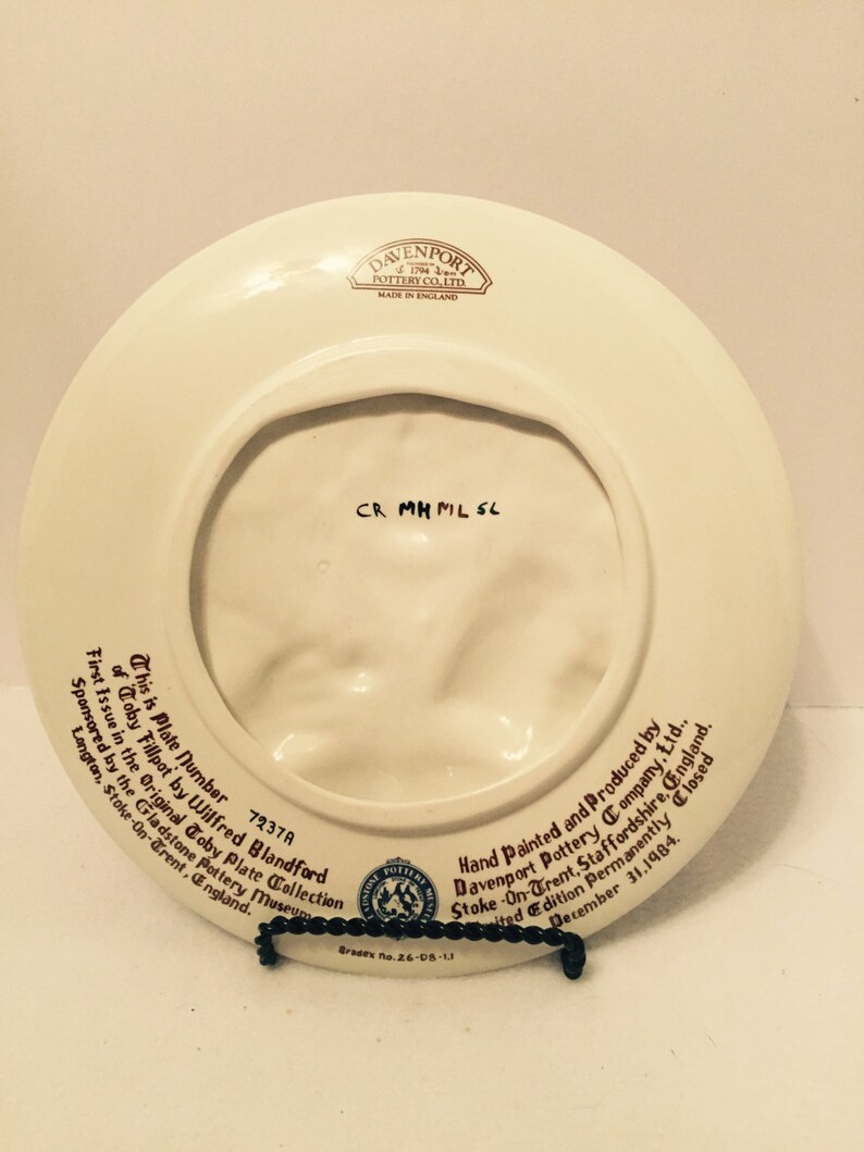 Vintage Toby Fillpot Collector Plate - Etsy