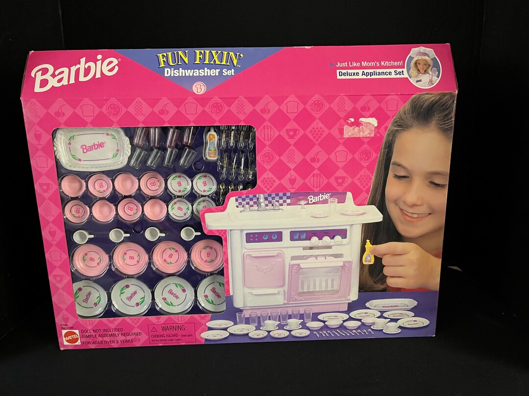 1997 Barbie Fun Fixin Dishwasher Set Etsy