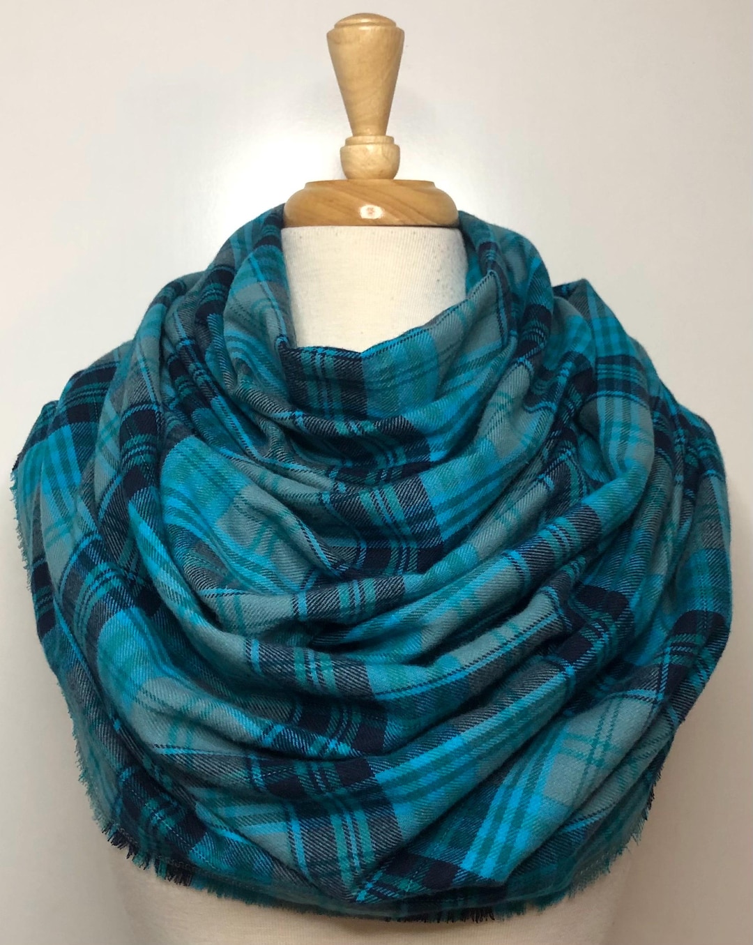 Tartan Plaid Flannel Infinity Scarf Plaid Infinity Scarves Christmas ...