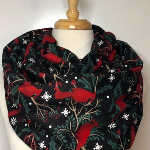 Cardinal Scarf Infinity Bird Scarf Gift for Her Christmas Gift Fall ...