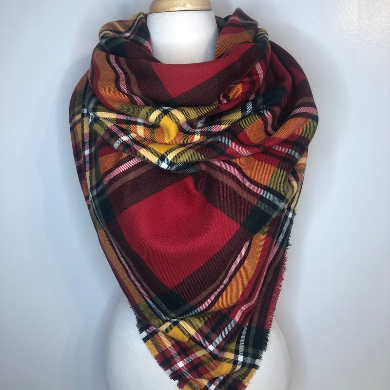 Plaid Flannel Scarf - Etsy