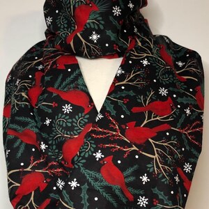 Cardinal Scarf Infinity Bird Scarf Gift for Her Christmas Gift Fall ...