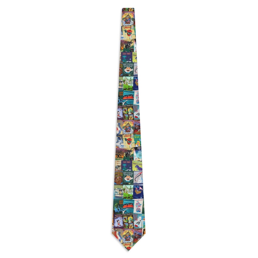 Disneyland Vintage Attraction Poster Necktie sold by Romona Manuscript ...