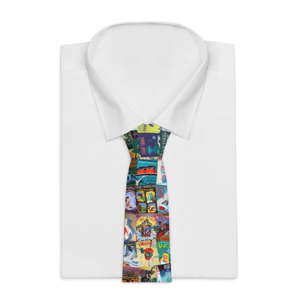 Disneyland Vintage Attraction Poster Necktie sold by Romona Manuscript ...