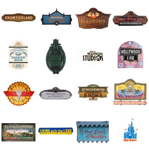 Walt Disney World Attraction Sign Ornaments mix & Match Your Favorites ...