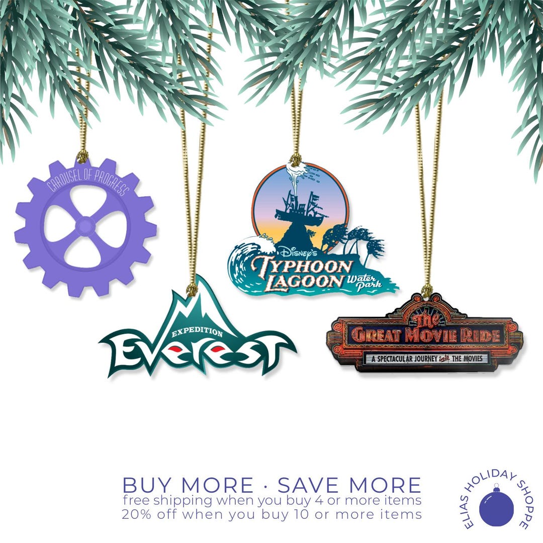 Disney Ride Sign Ornament – Walt Disney World Attraction Decor – Disney ...
