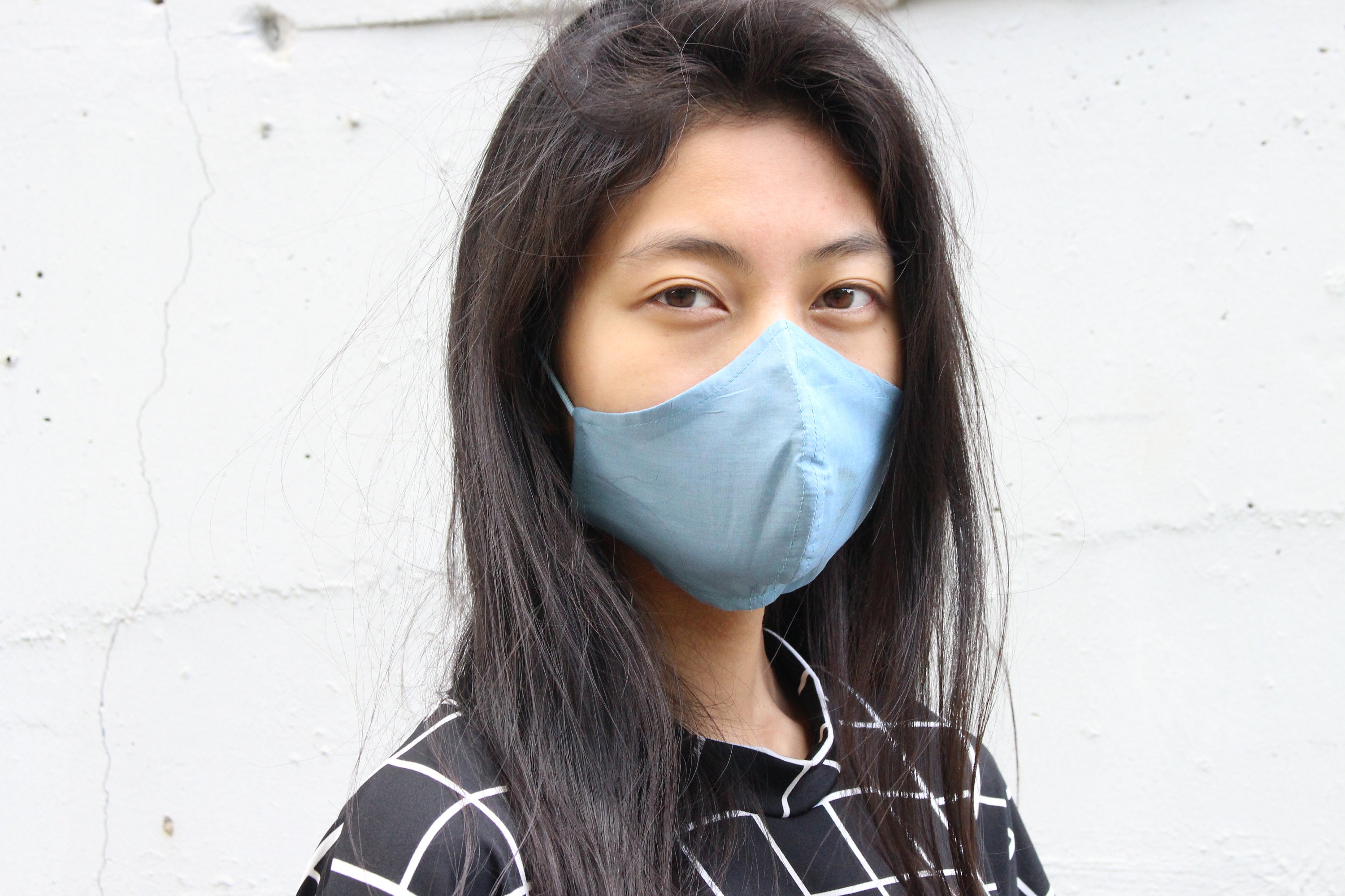 Easy Breathe Mask. Super Thin Light Blue Cotton Mask Hannisch - Etsy